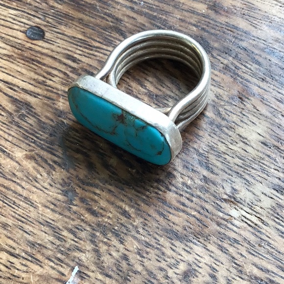 Jewelry | Fun Funky Sterling Silver And Turquoise Ring | Poshmark